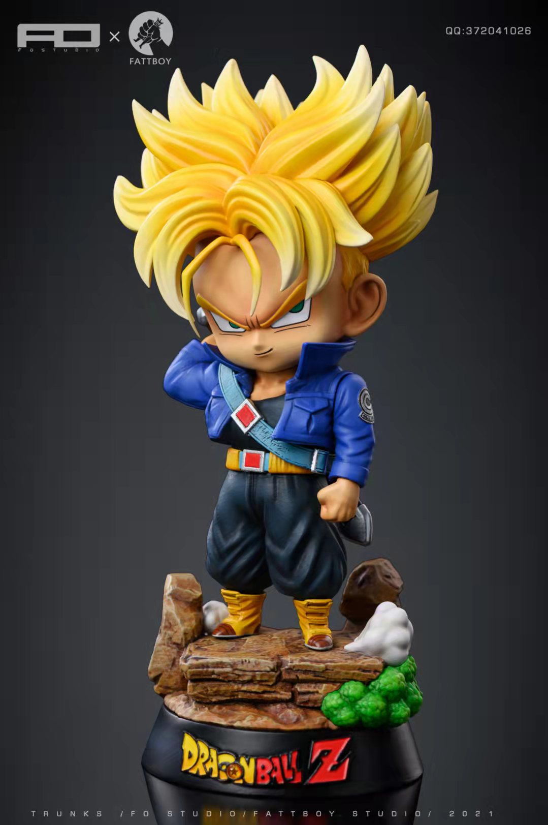 FO x Fattboy Studio Dragonball Z SD Scale Super Saiyan Trunks GK Resin ...
