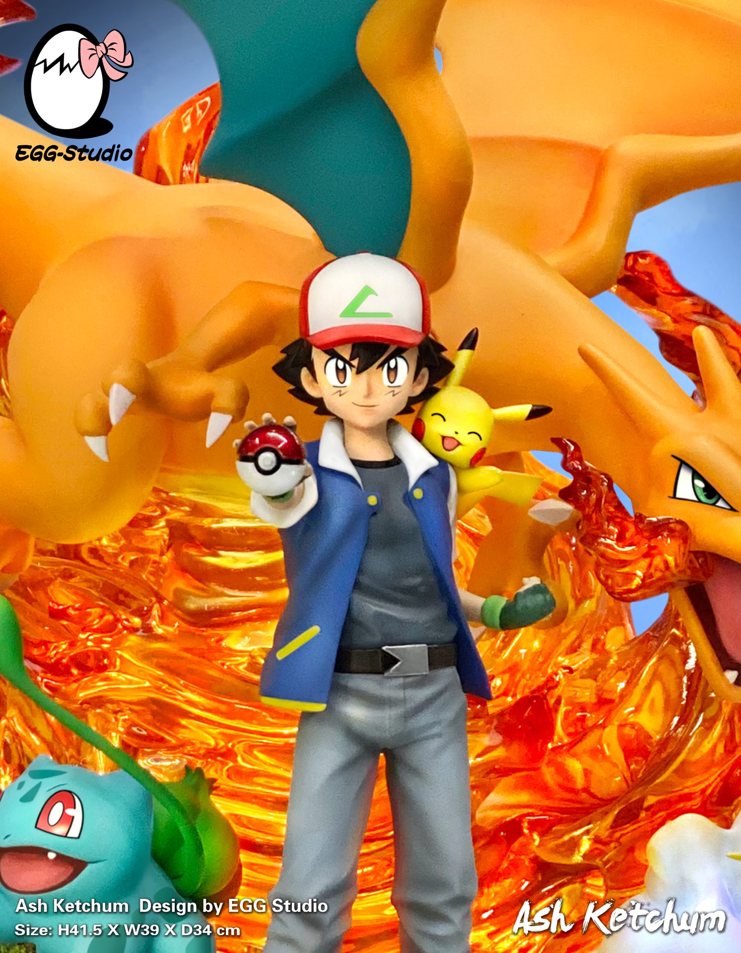 Egg Studio Pokemon Ash Ketchum GK Resin Statue PREORDER - Toy Okoku