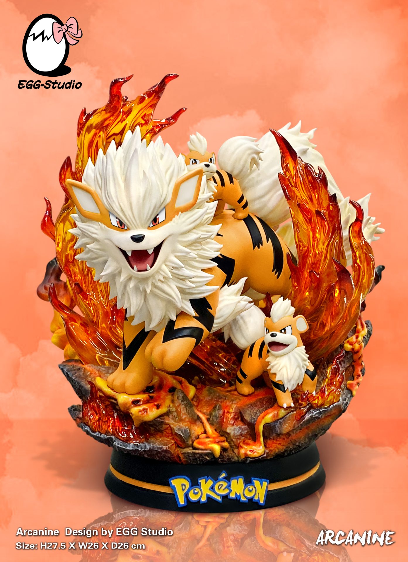Egg Studio Pokemon Arcanine family GK Resin Statue PREORDER - Toy Okoku