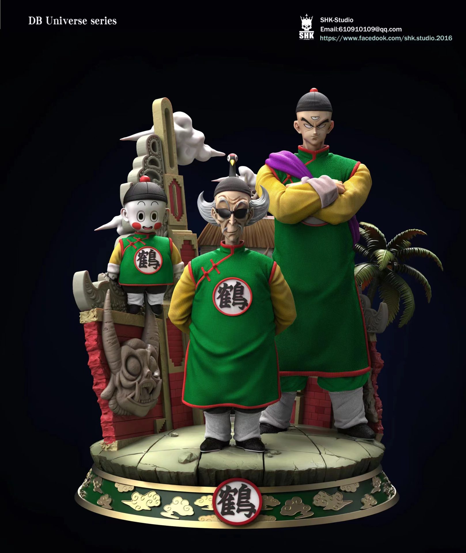 SHK Studio 1/6 Master Shen Chiaotzu Tienshinhan Resin GK Statue ...