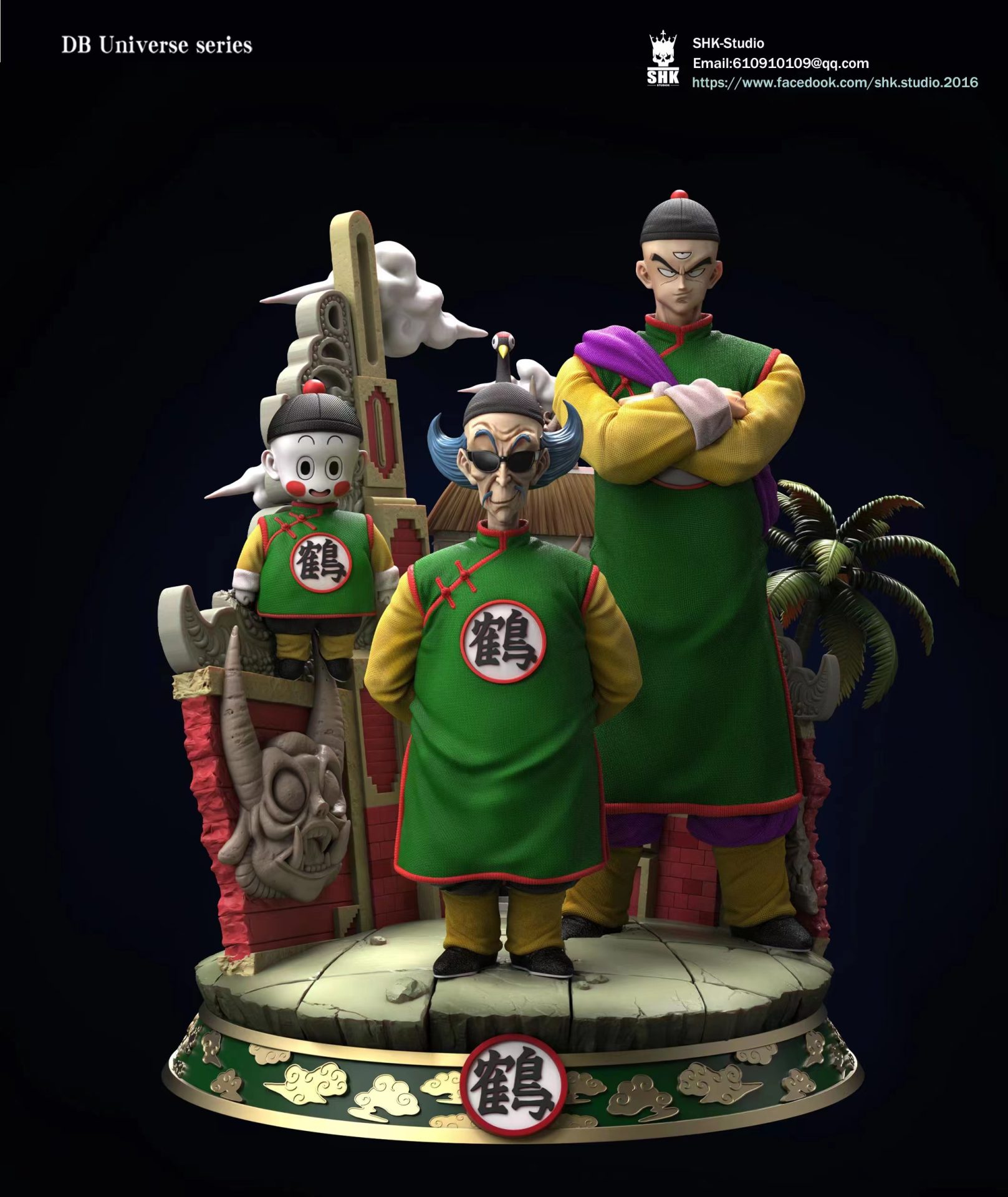 SHK Studio 1/6 Master Shen Chiaotzu Tienshinhan Resin GK Statue ...