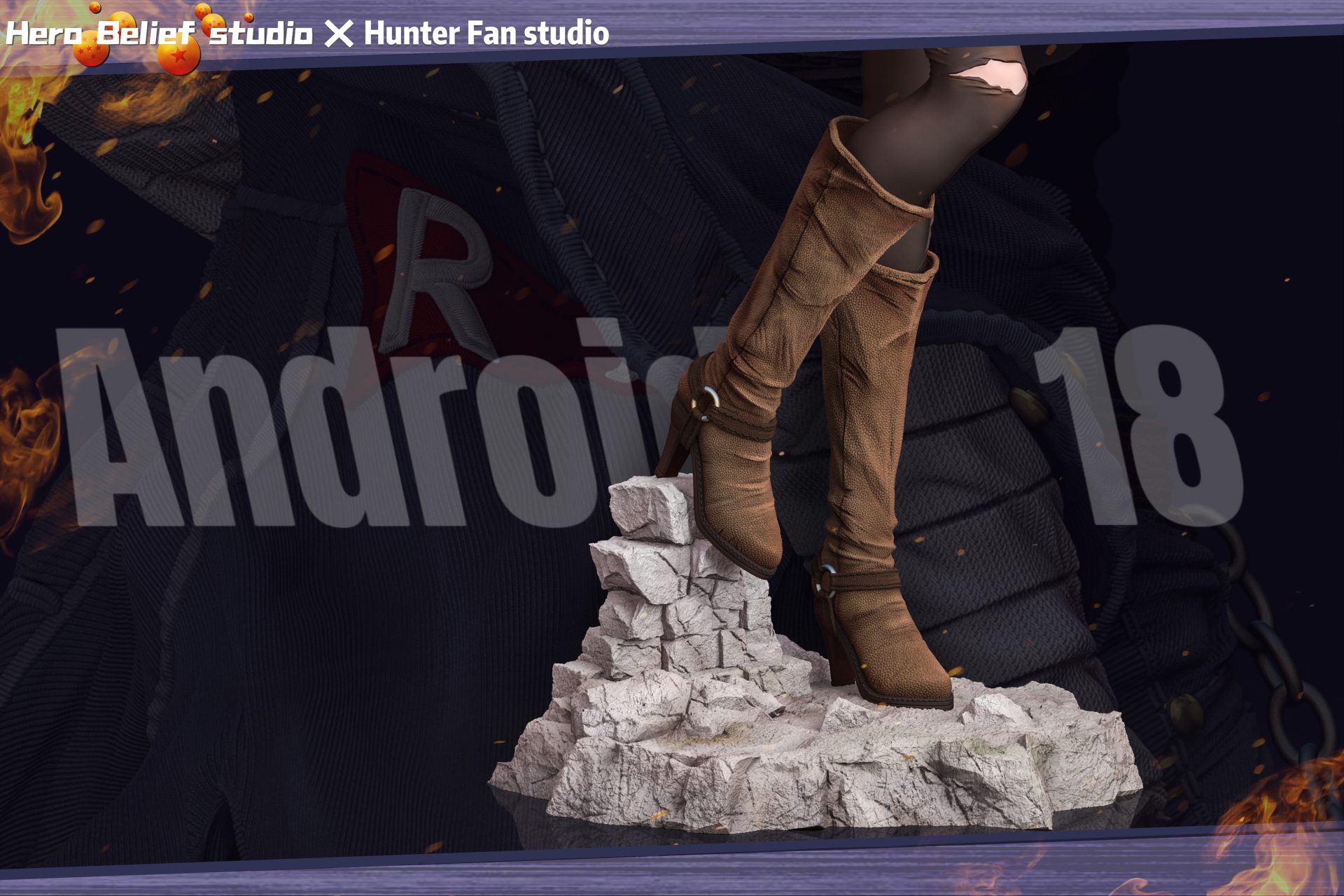 Hero Belief x Hunter Fan Studio Android 18 Resin GK Statue PREORDER - Toy Okoku