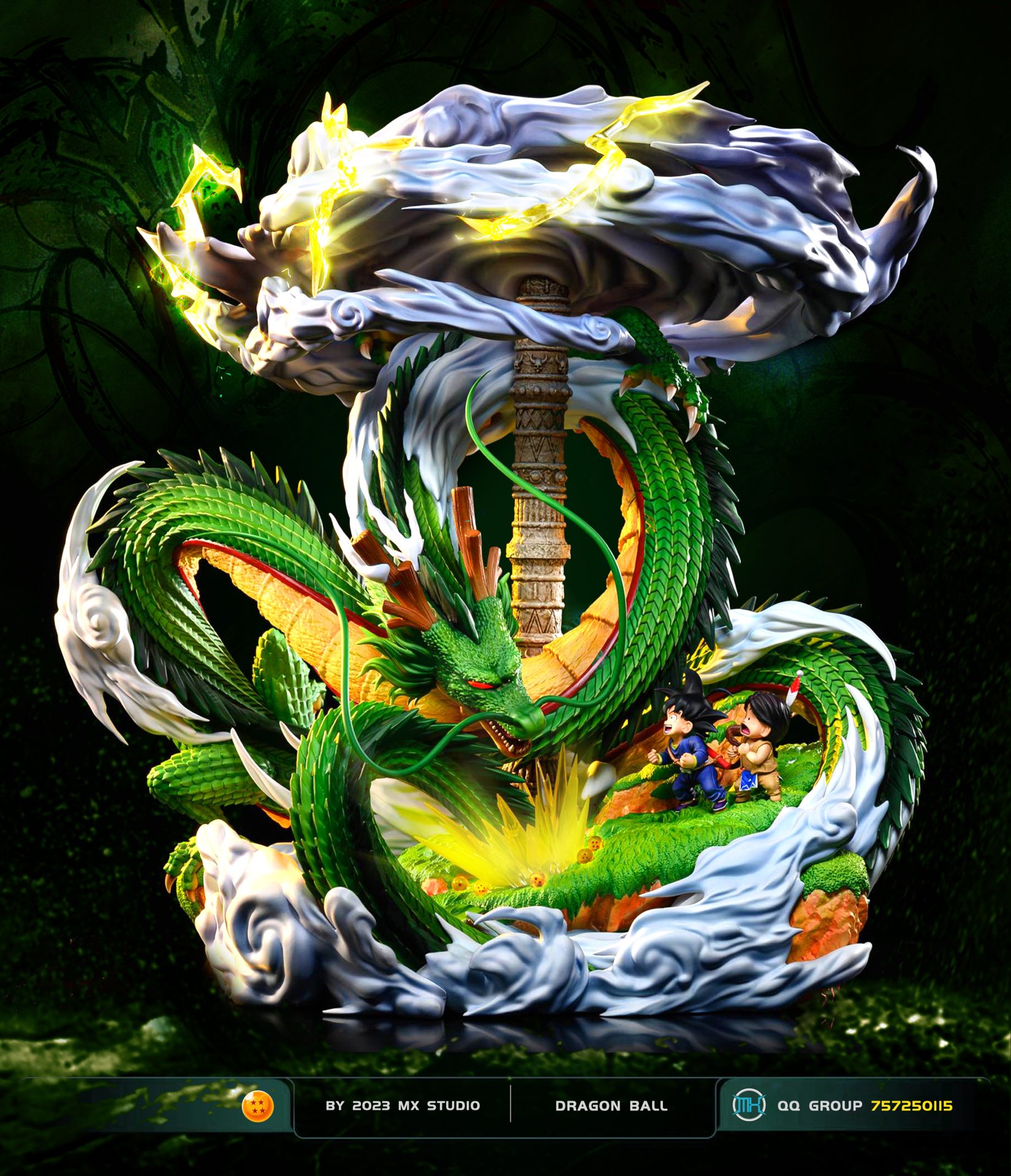 MX Studio Shenron Goku GK Resin Statue PREORDER - Toy Okoku