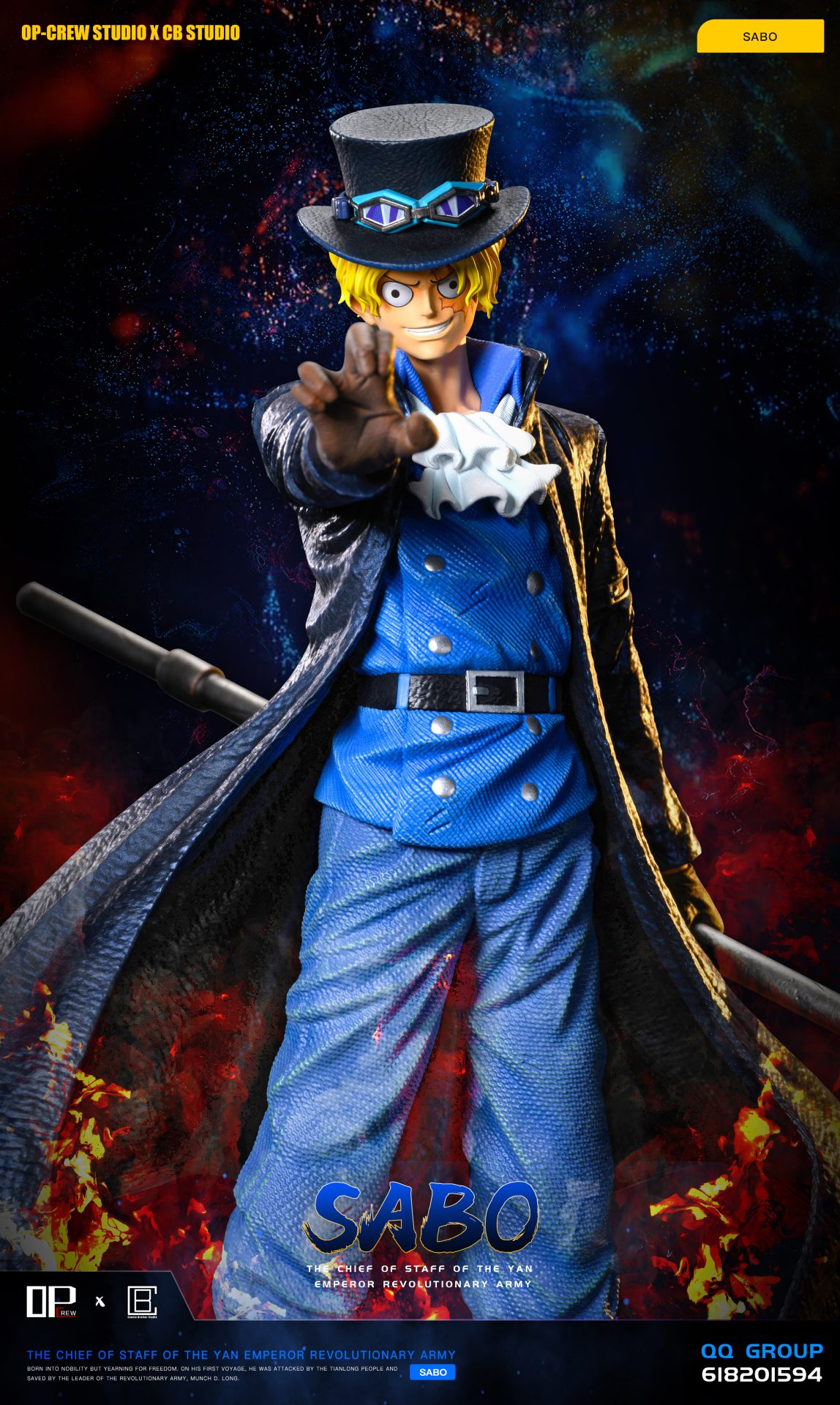 OP-Crew & Cousin Brother Studio OP Sabo GK Resin Statue PREORDER - Toy ...