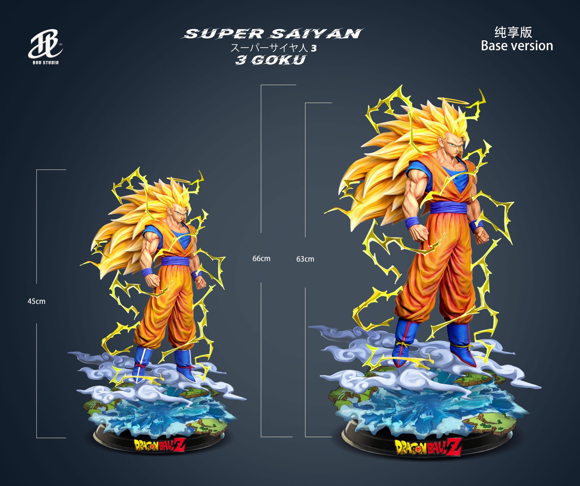 BUU Studio 1/6 & 1/4 Scale Super Saiyan 3 Goku GK Resin Statue PREORDER - Toy Okoku