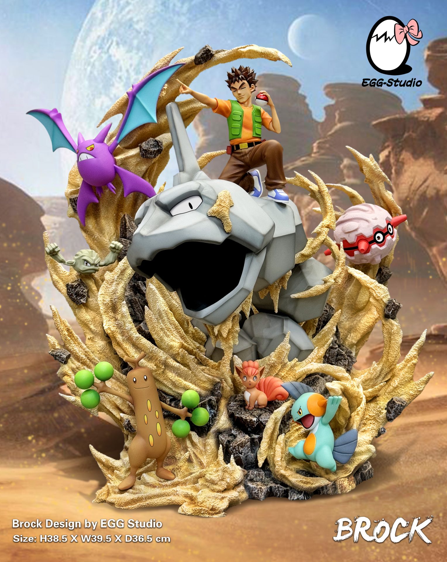 Egg Studio Team Brock Steelix GK Resin Statue PREORDER - Toy Okoku