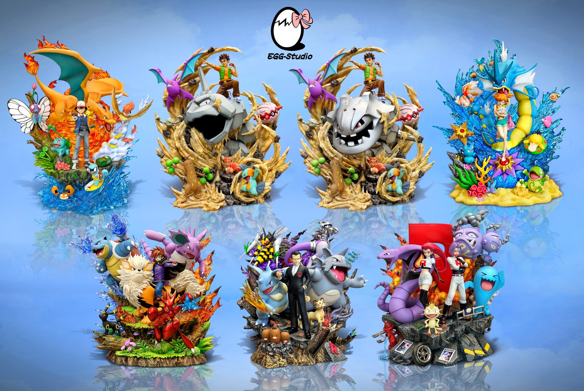 Egg Studio Team Brock Steelix GK Resin Statue PREORDER - Toy Okoku