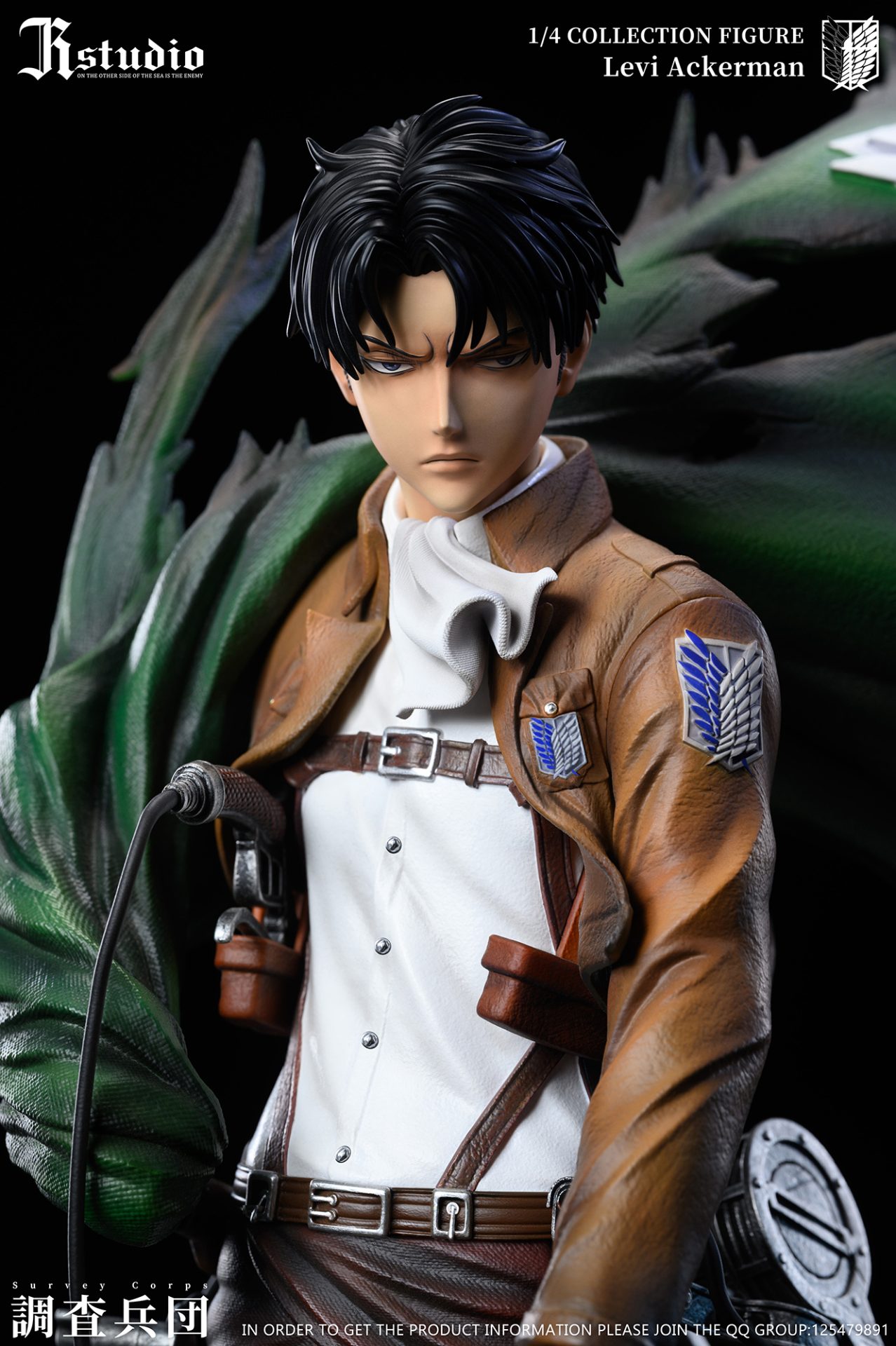 JR Studio 1/4 Scale Levi Ackerman & Erwin Smith GK Resin Statue ...