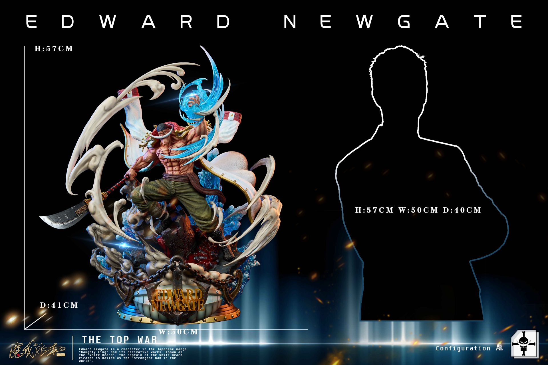 Magic Ledger Studio Edward Newgate Whitebeard GK Resin Statue PREORDE ...