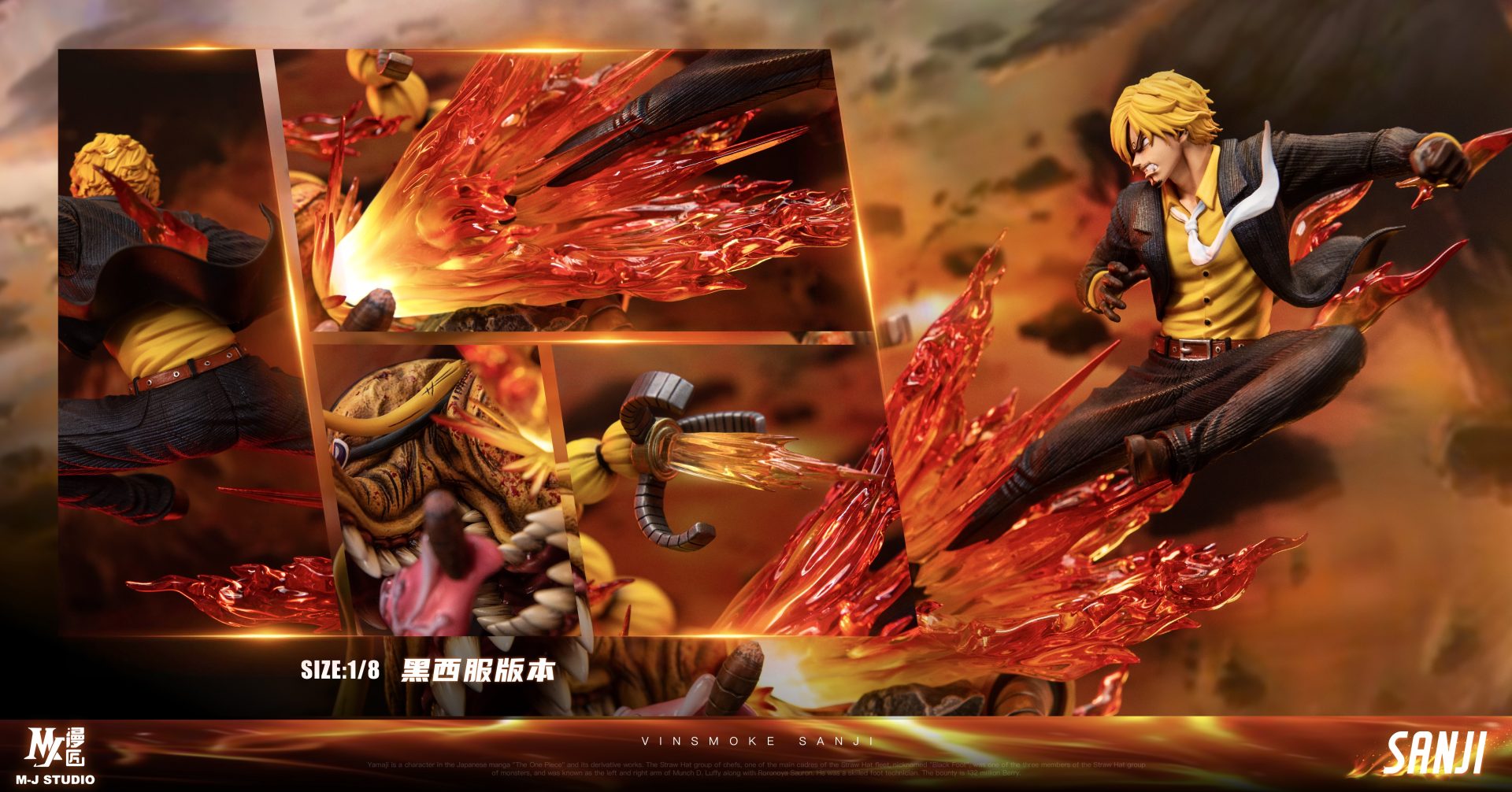 MJ-Studio OP Sanji vs Queen GK Resin Statue PREORDER - Toy Okoku