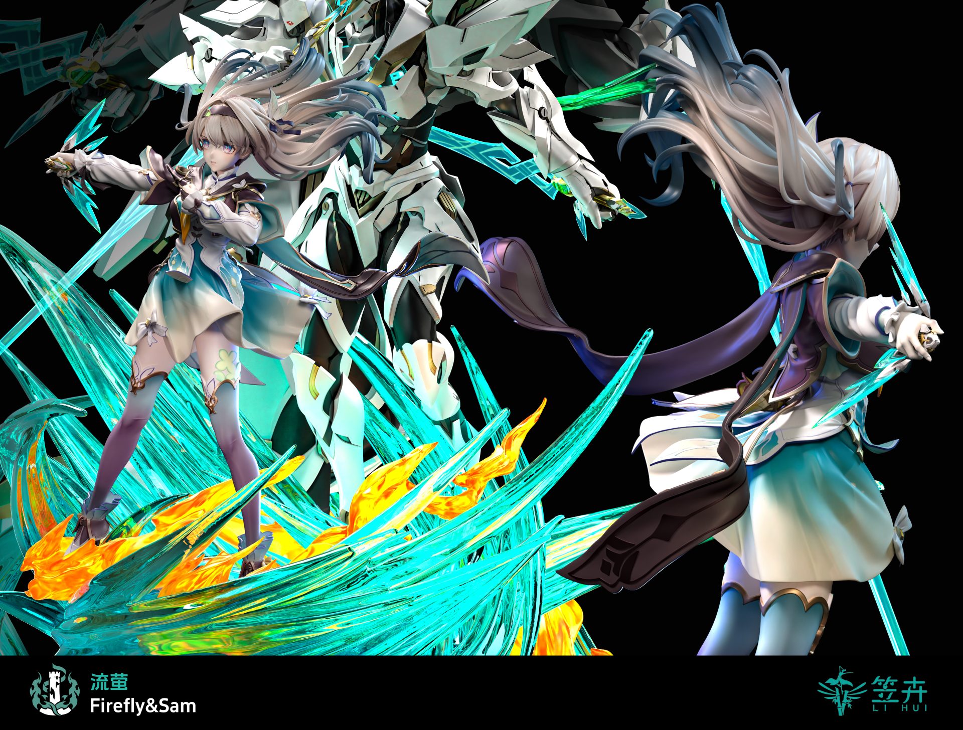Li Hui Studio 1/6 Scale Honkai Star Rail Firefly & Sam ver A GK Resin STATUE - Toy Okoku