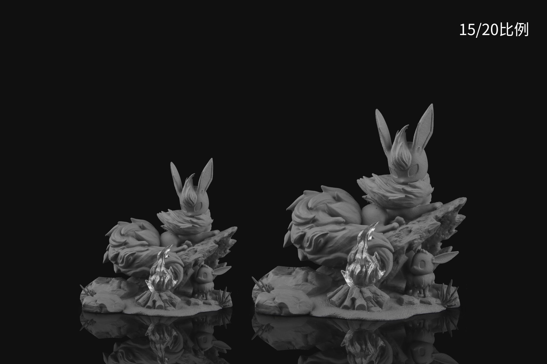 SK Studio Ecological Series Flareon Evolutionary Group GK Resin Statue ...