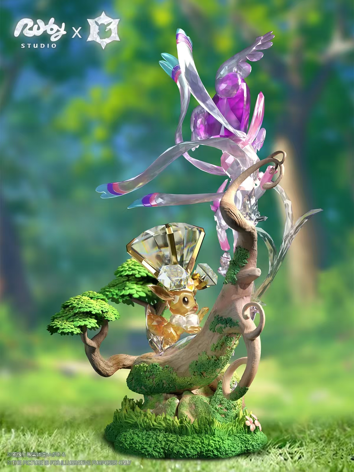 Ruby Studio The First Wave of Eevee Forest Miracle Shine GK Resin Statue PREORDER - Toy Okoku