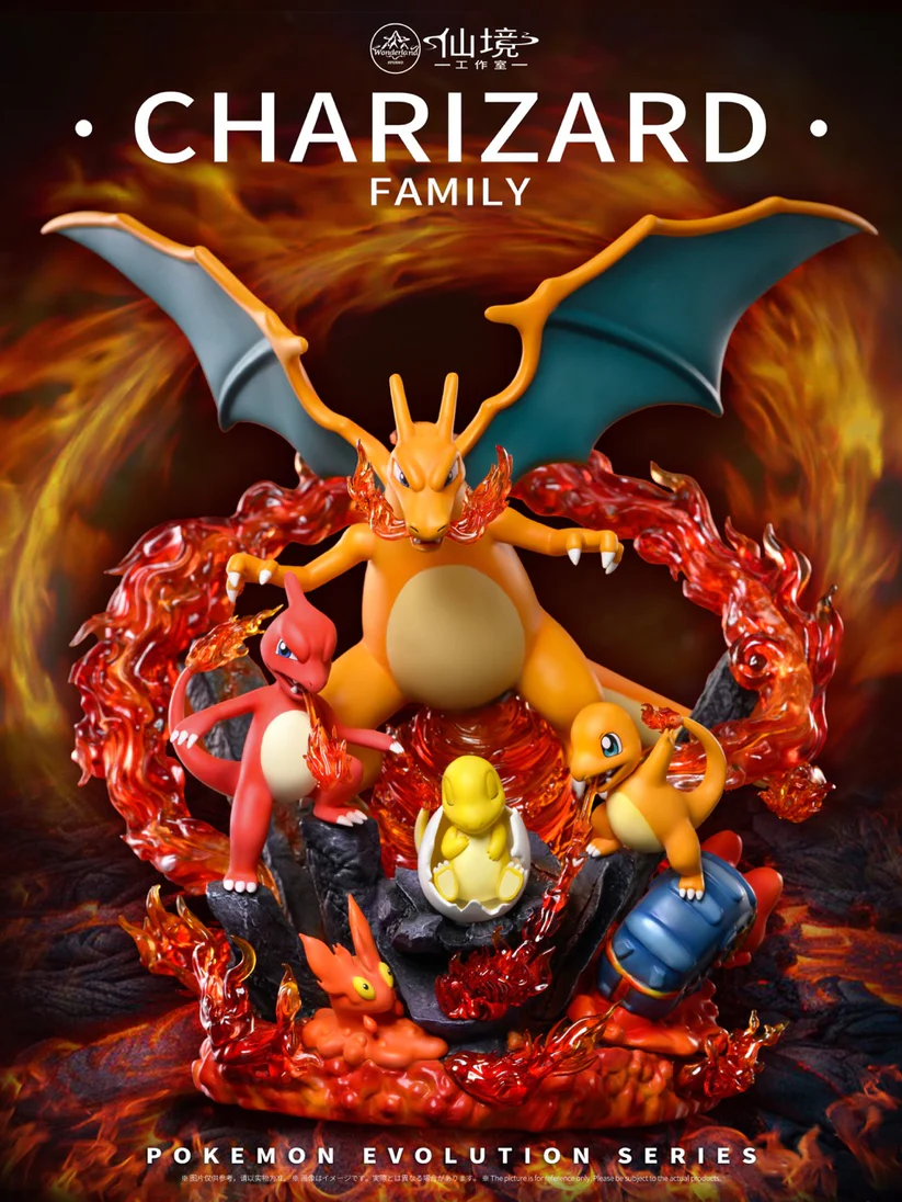 Wonderland Studio 1/20 Scale Charizard Evolution Series GK Resin Statue ...