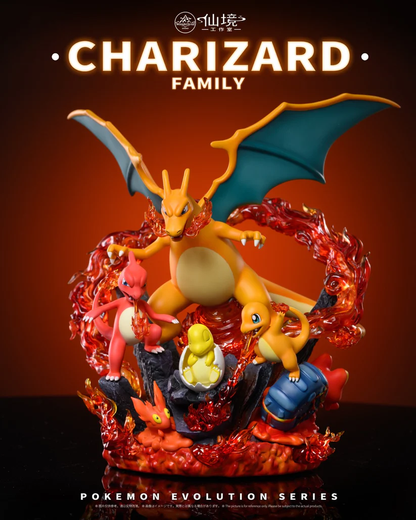 Wonderland Studio 1/20 Scale Charizard Evolution Series GK Resin Statue ...
