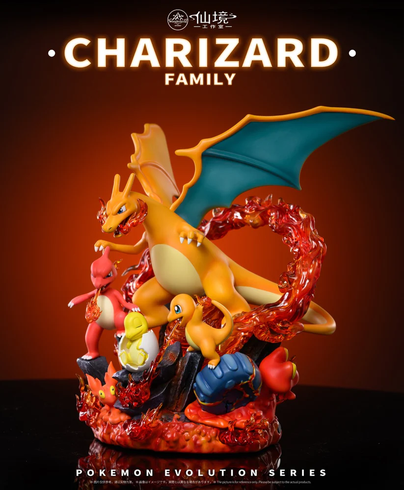 Wonderland Studio 1/20 Scale Charizard Evolution Series GK Resin Statue ...