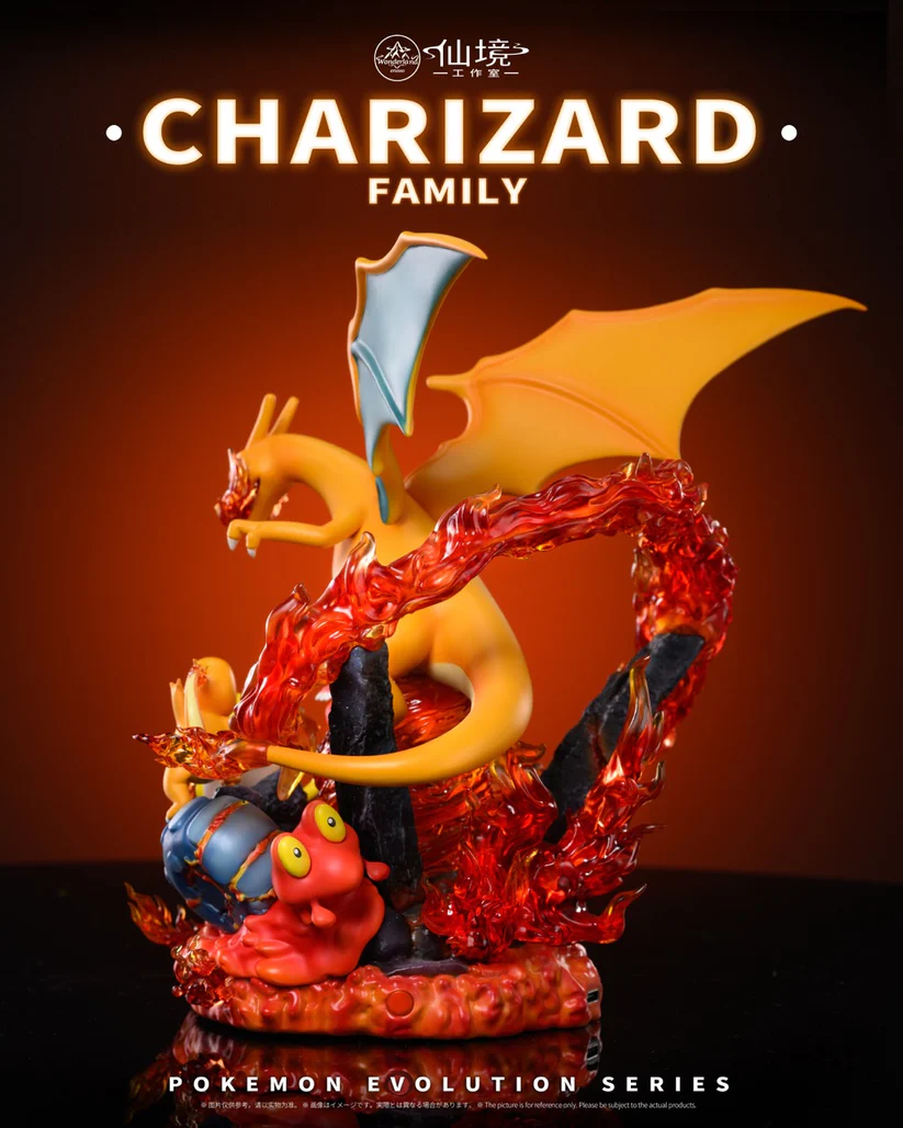Wonderland Studio 1/20 Scale Charizard Evolution Series GK Resin Statue PREORDER - Toy Okoku