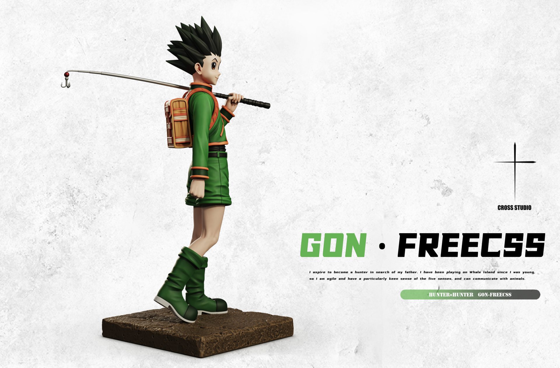 Cross Studio HxH Fishing Gon Freecss GK Resin Statue PREORDER - Toy Okoku