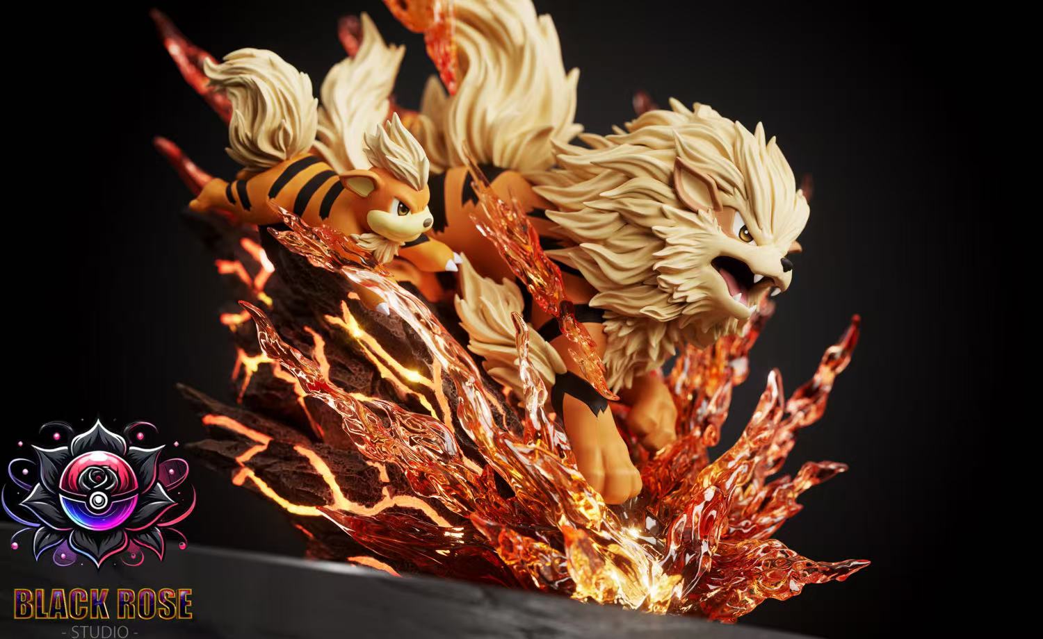 Black Rose Studio Arcanine Evolution GK Resin Statue PREORDER - Toy Okoku