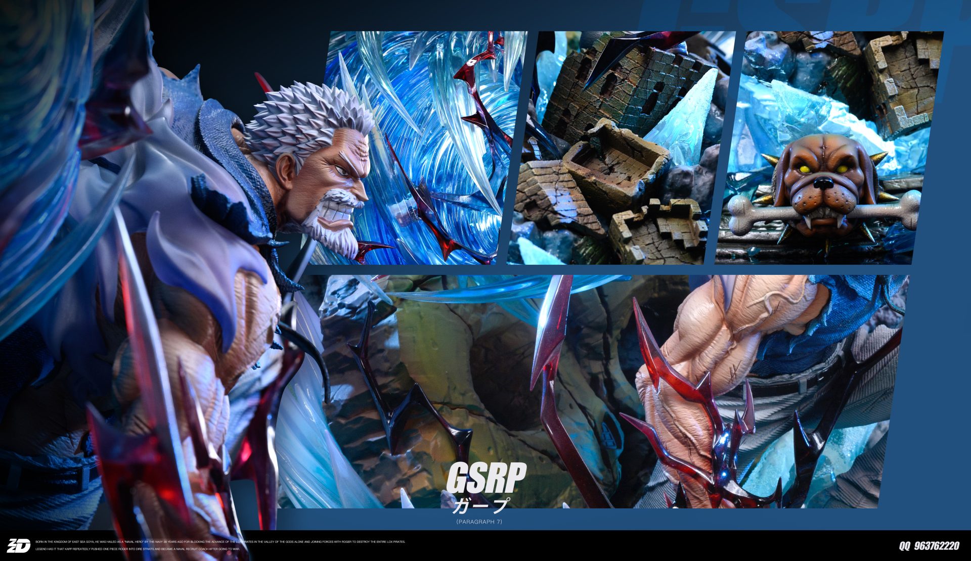 ZZDD Studio 1/6 Scale OP Navy Hero Monkey D. Garp GK Resin Statue PREORDER - Toy Okoku