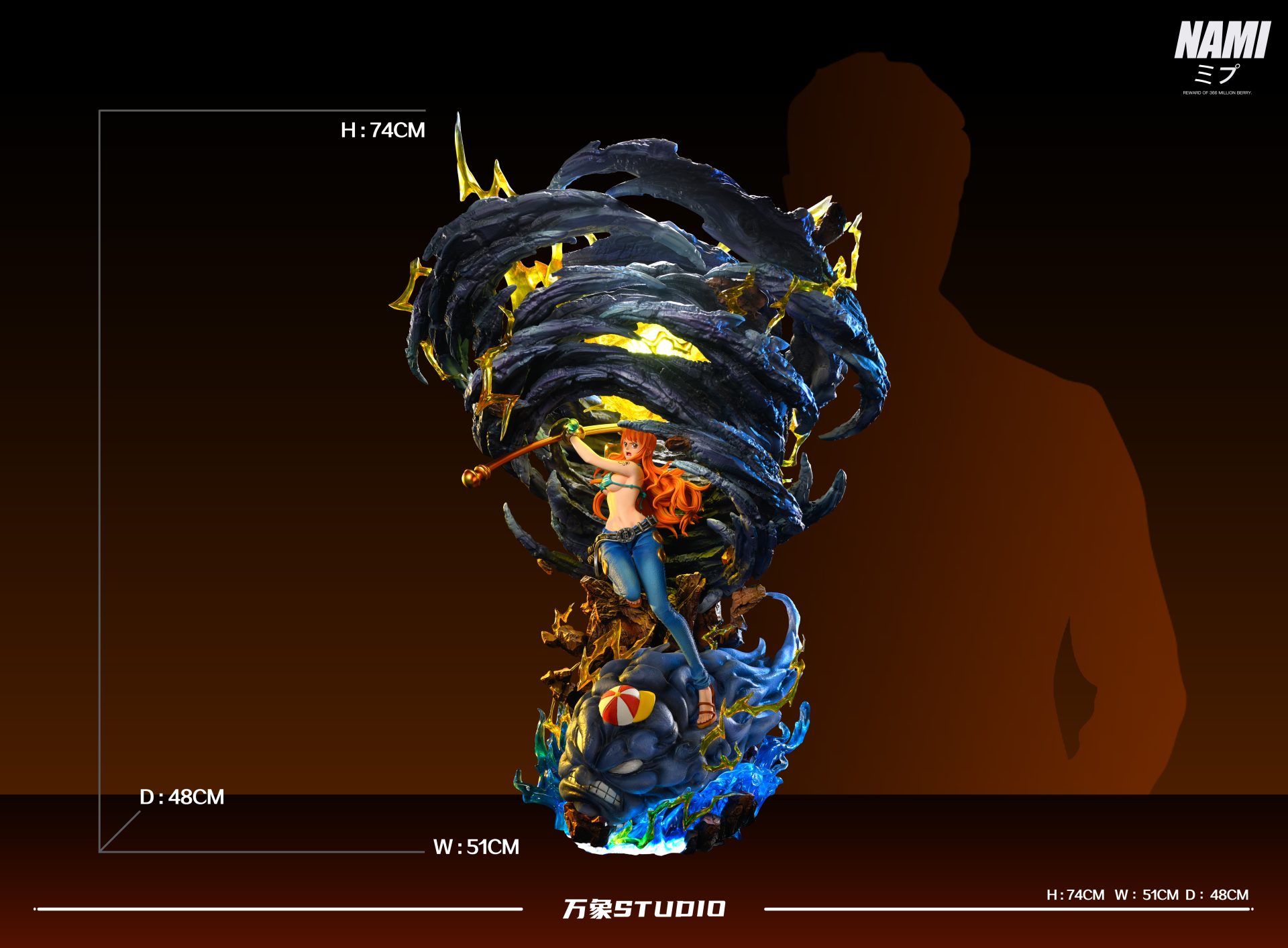 All in Wan Xiang Studio OP Nami GK Resin Statue PREORDER - Toy Okoku