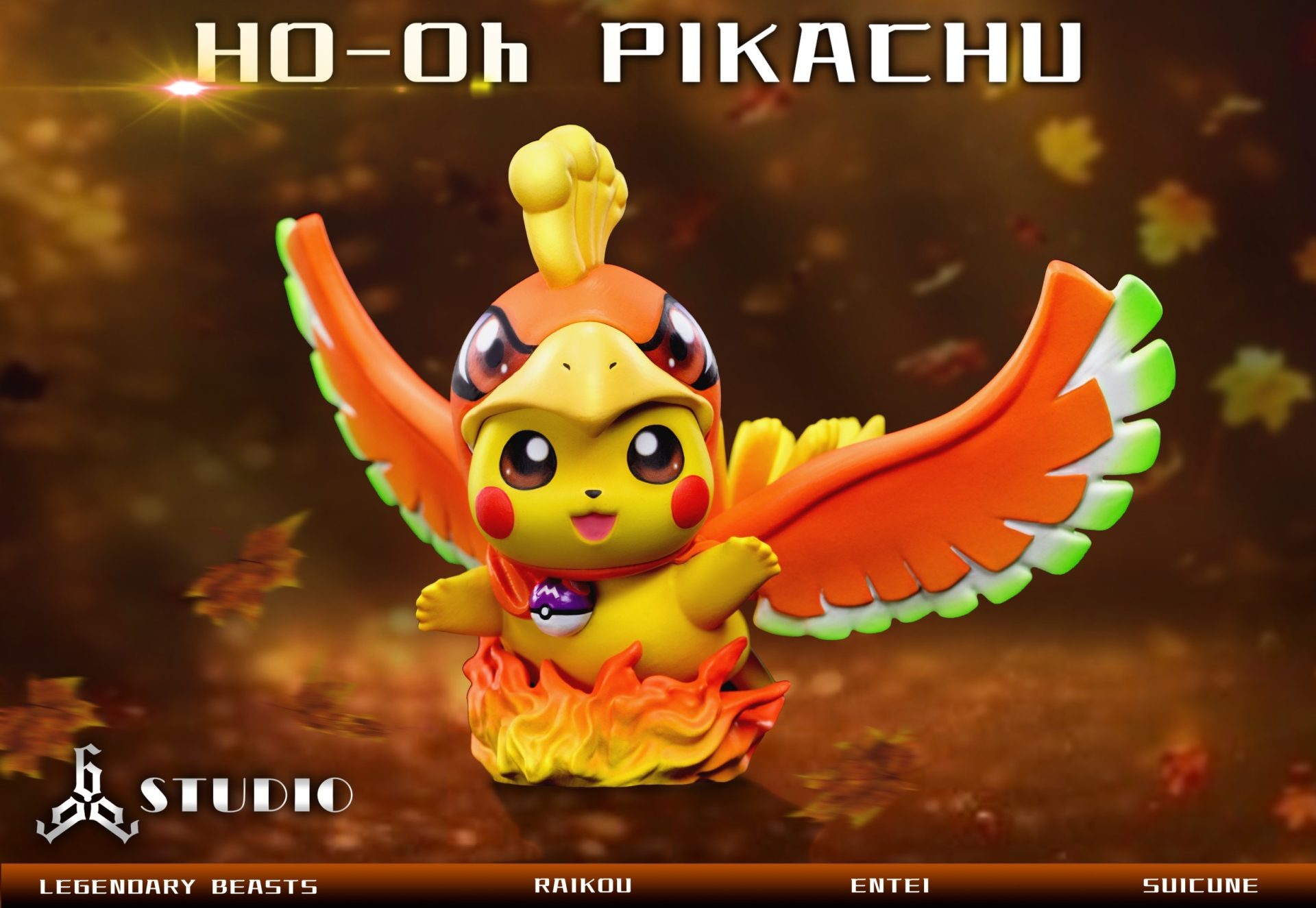 666 Studio Legendary Pokémon Entei & Raikou & Suicune GK Resin Statue ...