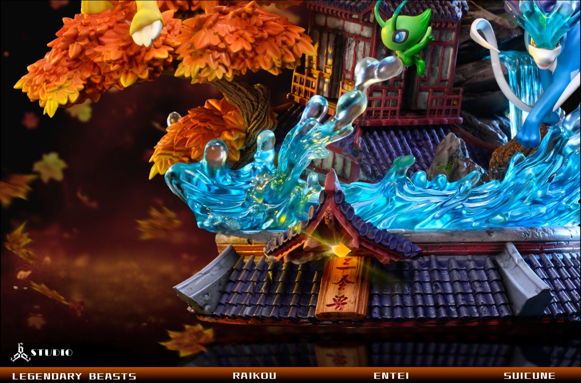 666 Studio Legendary Pokémon Entei & Raikou & Suicune GK Resin Statue ...