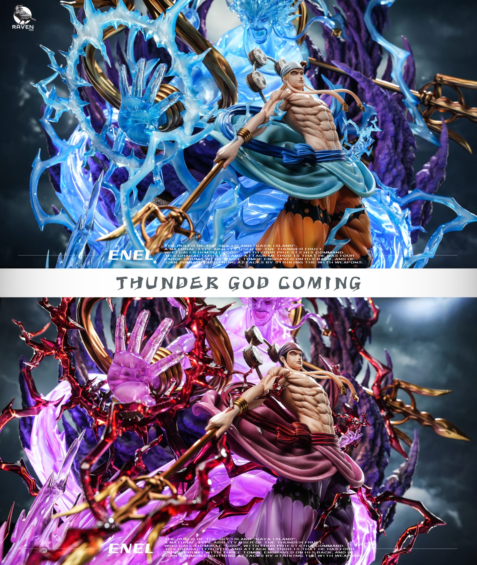 Raven Studio OP Enel Resin Statue PREORDER - Toy Okoku