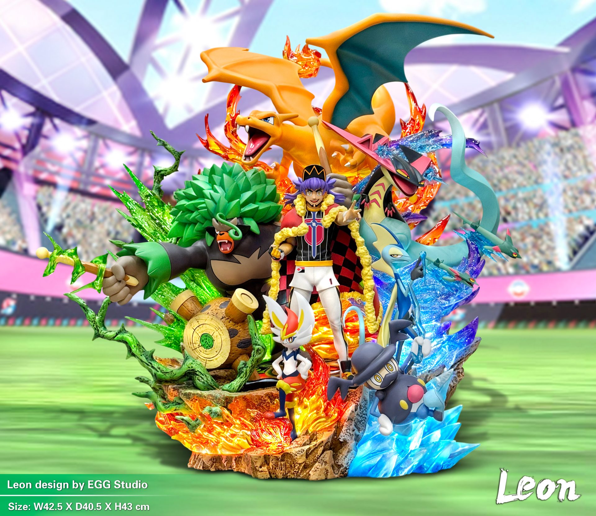 EGG Studio Galar Region Pokémon Champion Leon GK Resin Statue PREORDER ...