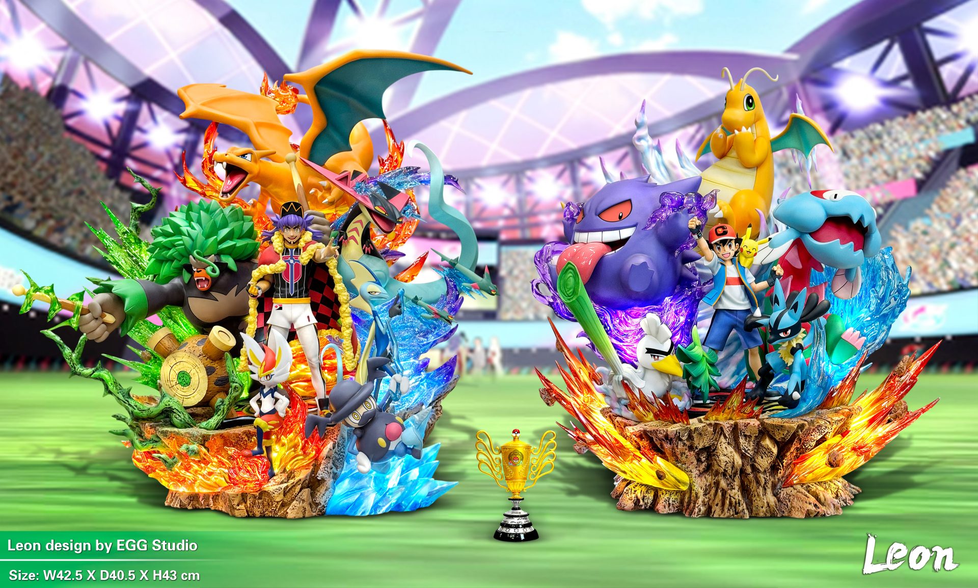 EGG Studio Galar Region Pokémon Champion Leon GK Resin Statue PREORDER ...