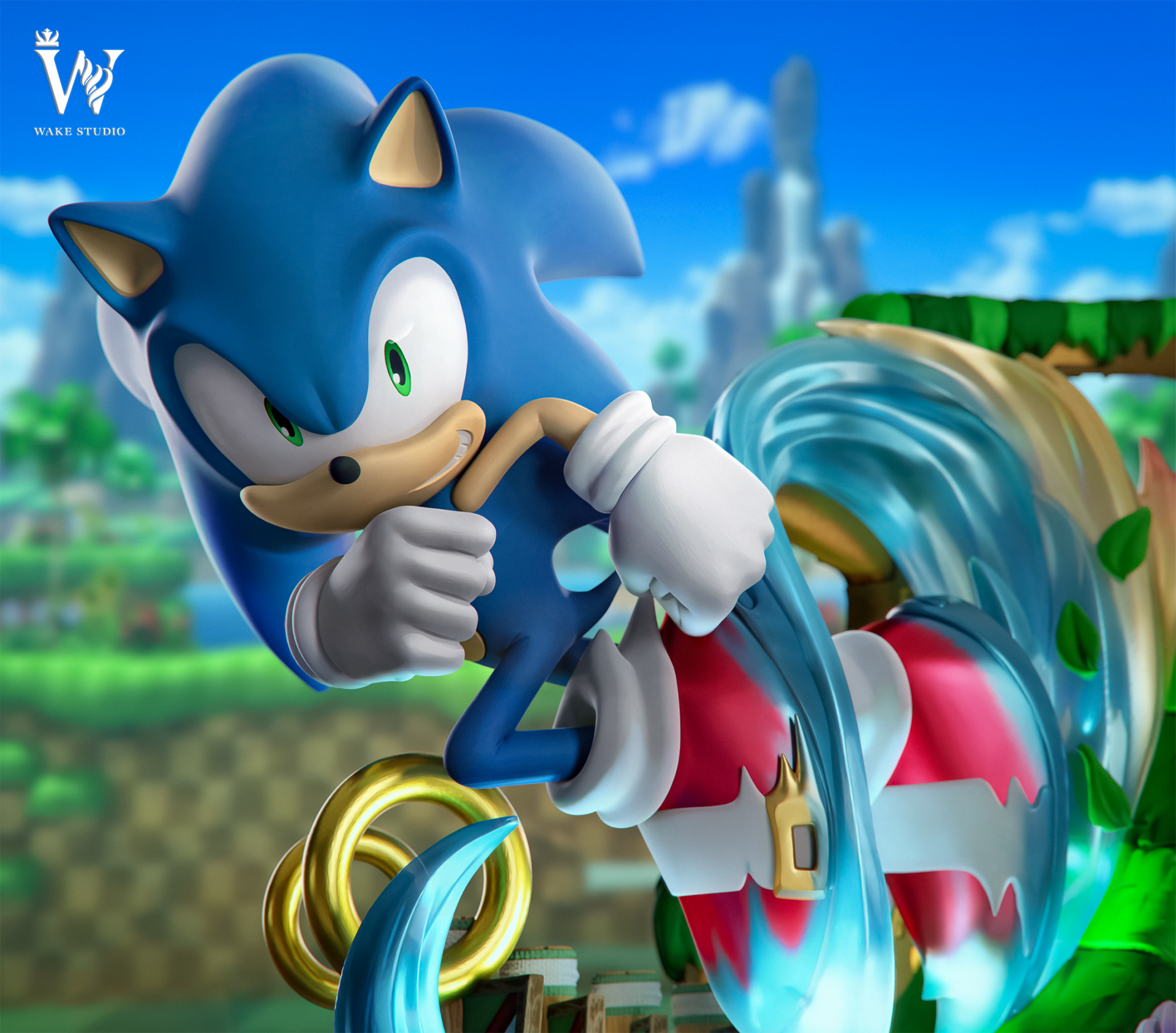 Wake Studio Super Sonic Speed Sonic GK Resin STATUE PREORDER - Toy Okoku