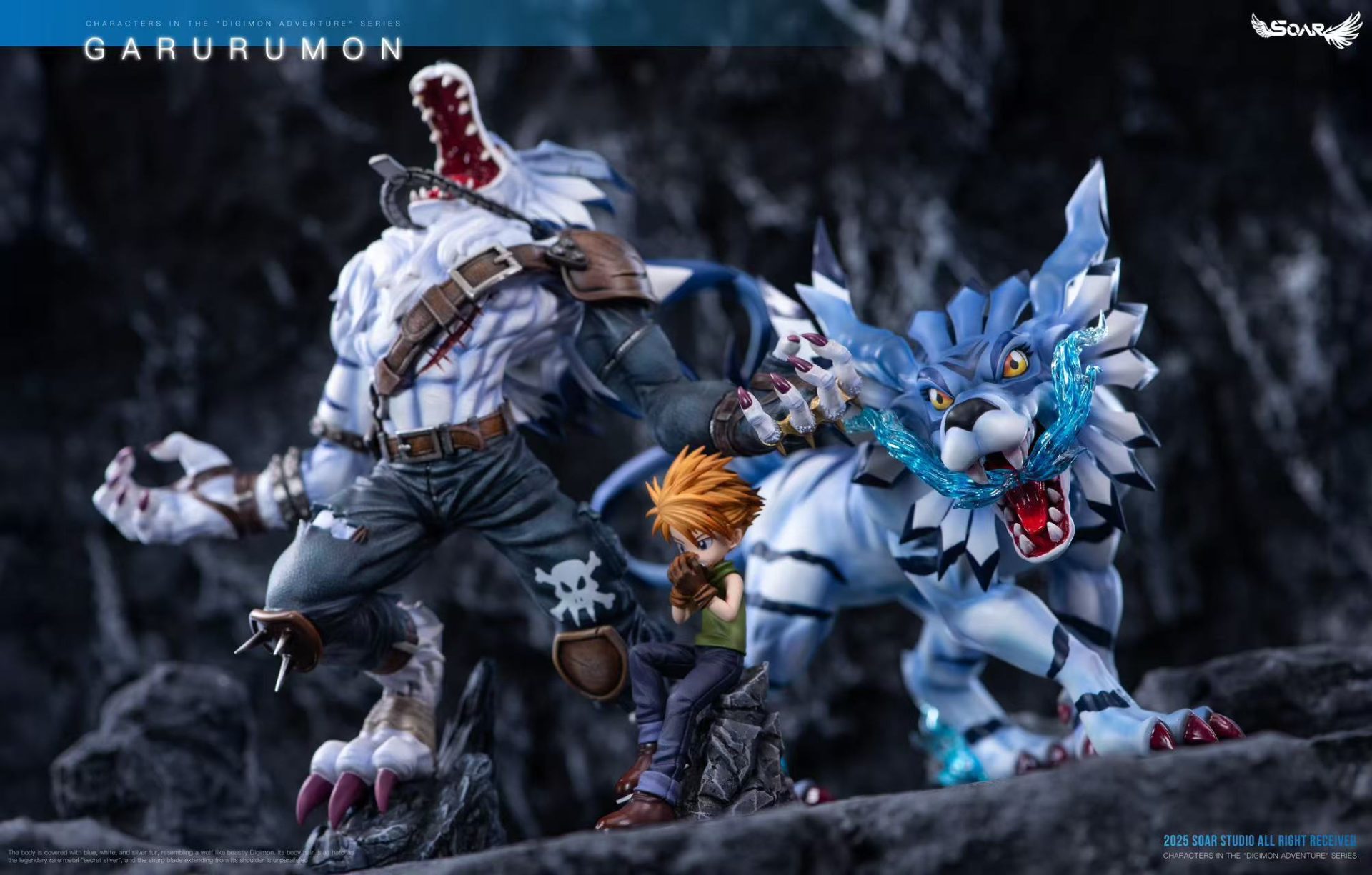 Soar Studio Digimon Garurumon GK Resin Statue PREORDER - Toy Okoku