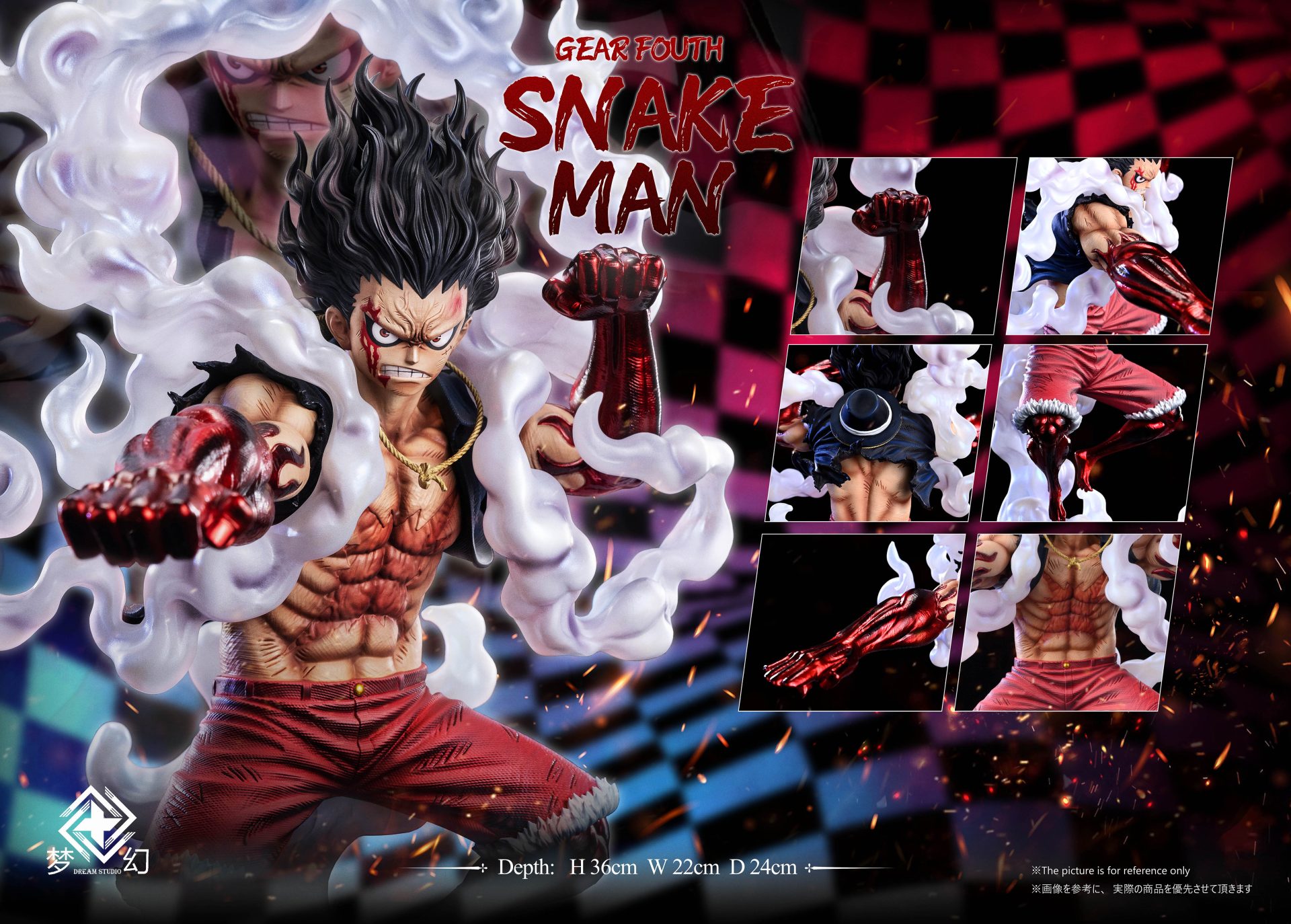 Dream Studio OP Gear 4 Snake Luffy Resin Statue PREORDER - Toy Okoku