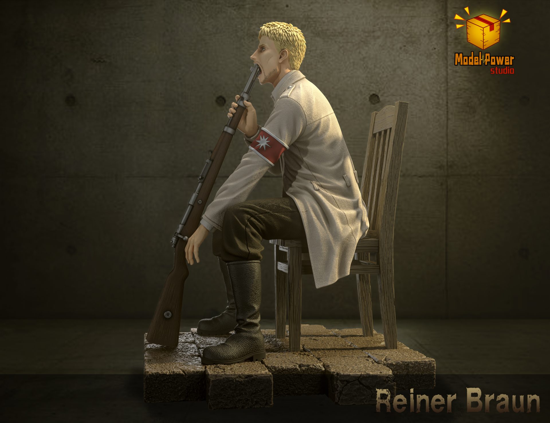Model Power Studio AOT Reiner Braun Resin Statue PREORDER - Toy Okoku