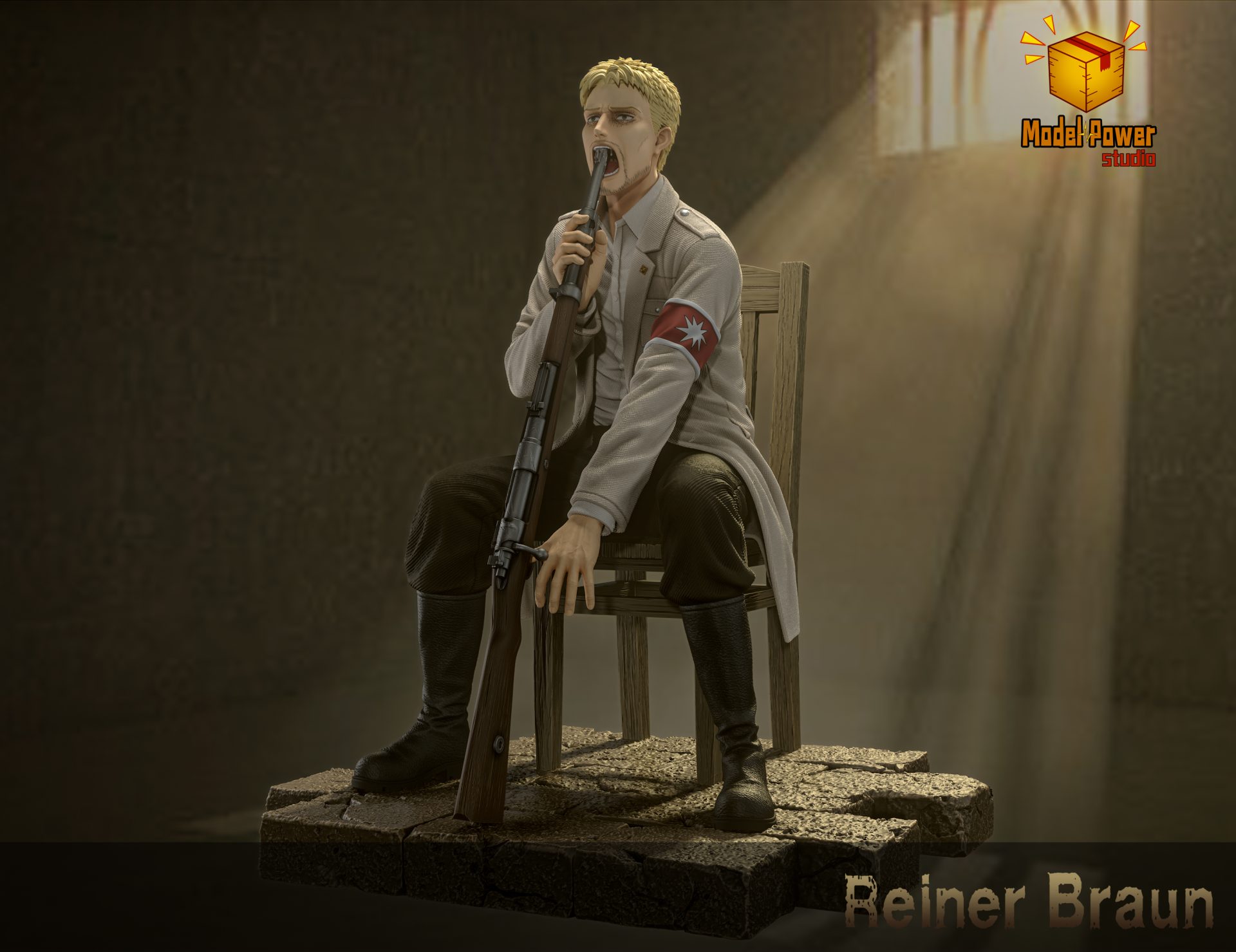 Model Power Studio AOT Reiner Braun Resin Statue PREORDER - Toy Okoku