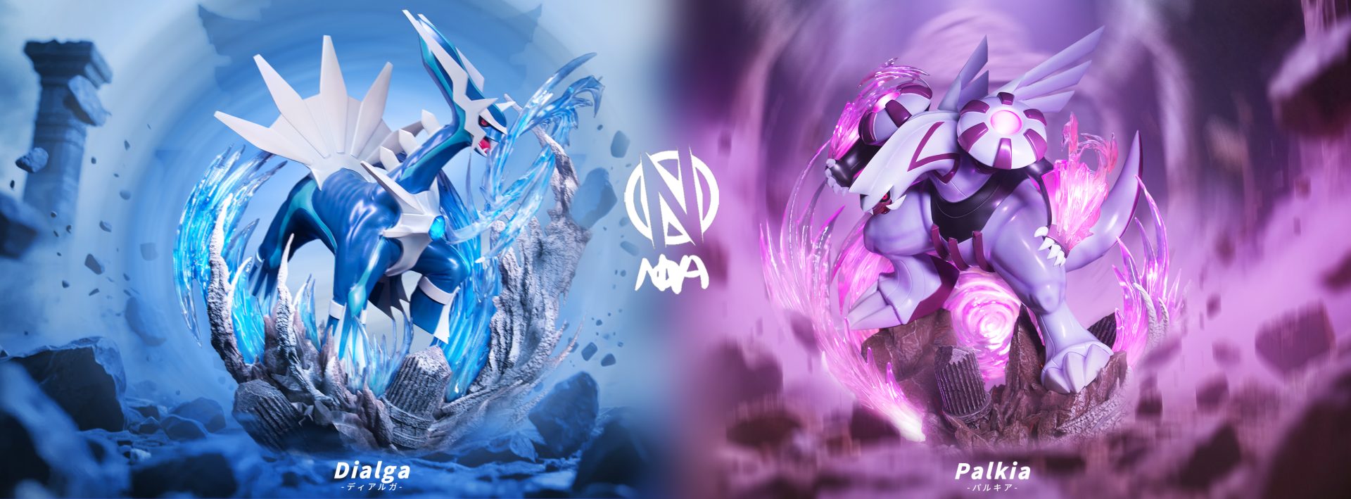 NOVA Studio Dialga & Palkia GK Resin Statue PREORDER - Toy Okoku