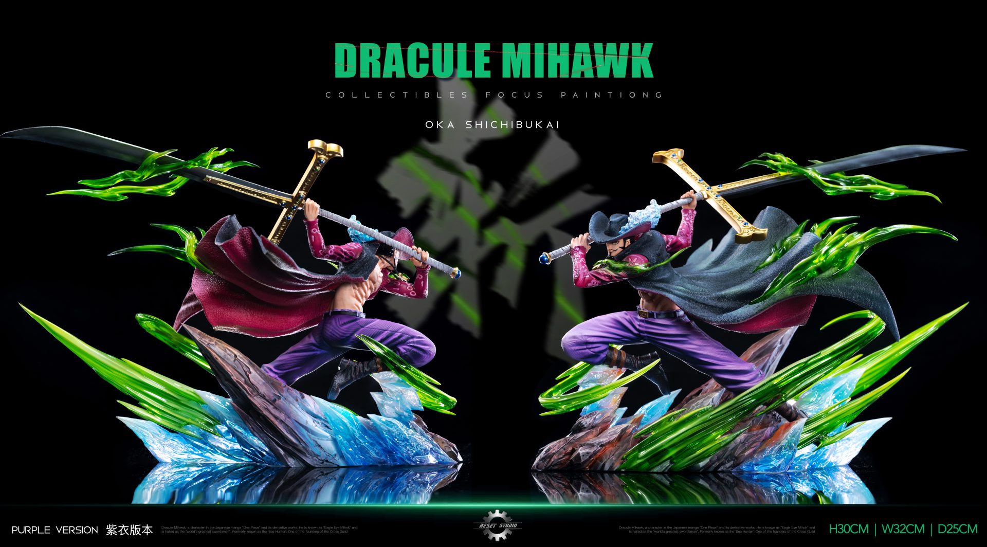 Reset Studio POP Scale OP Dracule Mihawk GK Resin Statue PREORDER - Toy Okoku