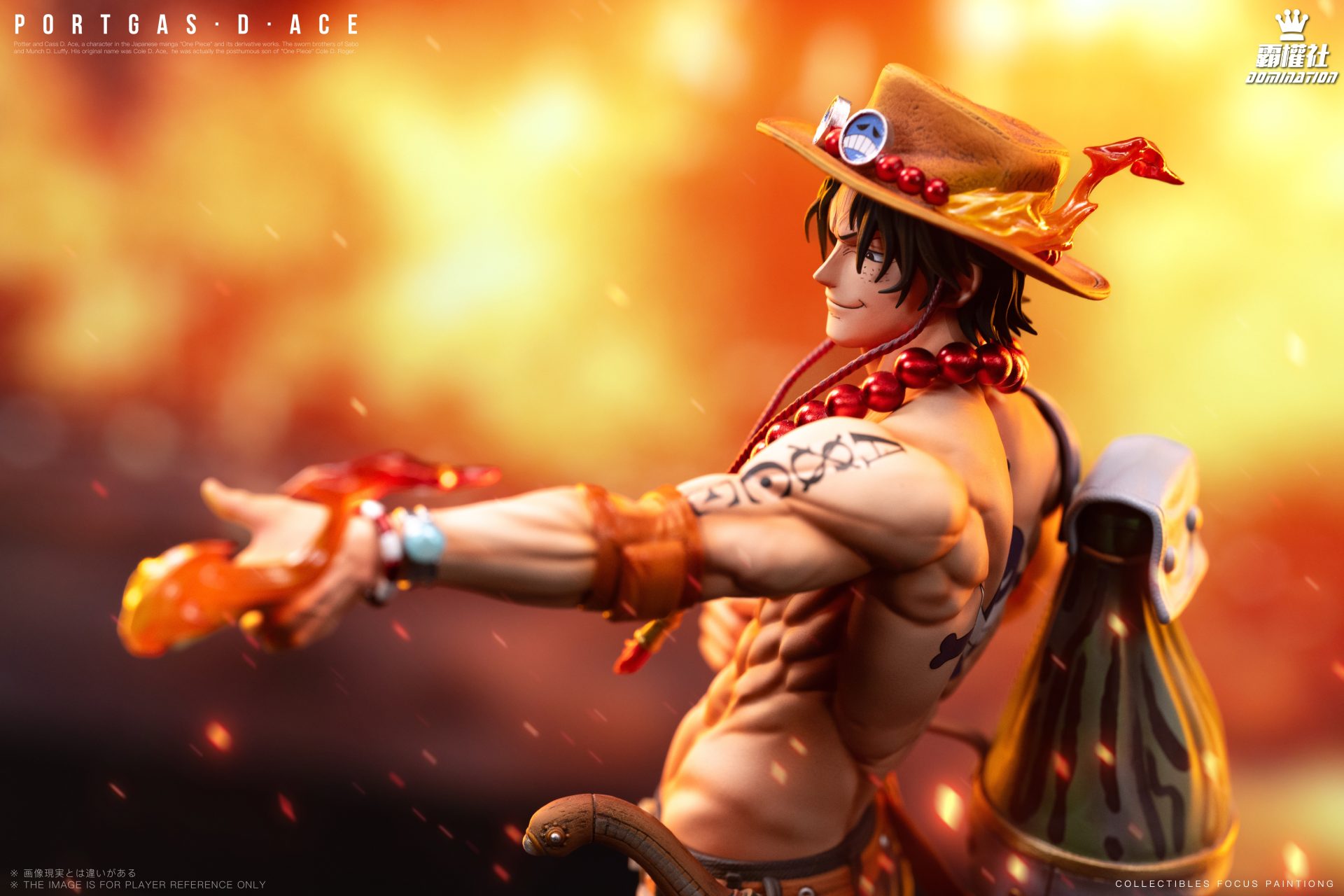 Domination Studio POP OP Portgas D. Ace Resin Statue PREORDER - Toy Okoku