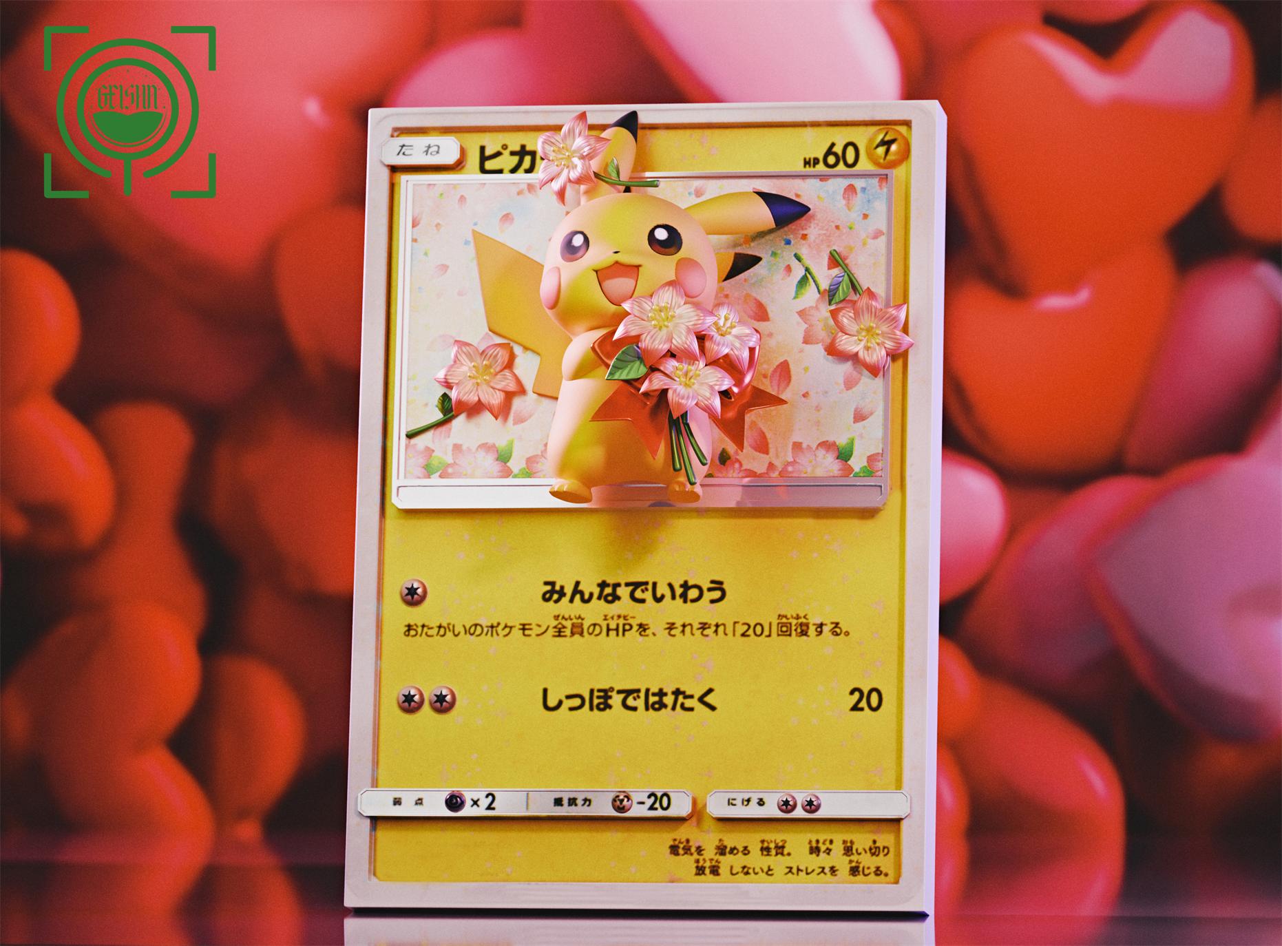 GEISHA Studio Card #17 Bouquet Pikachu Resin Statue PREORDER - Toy Okoku