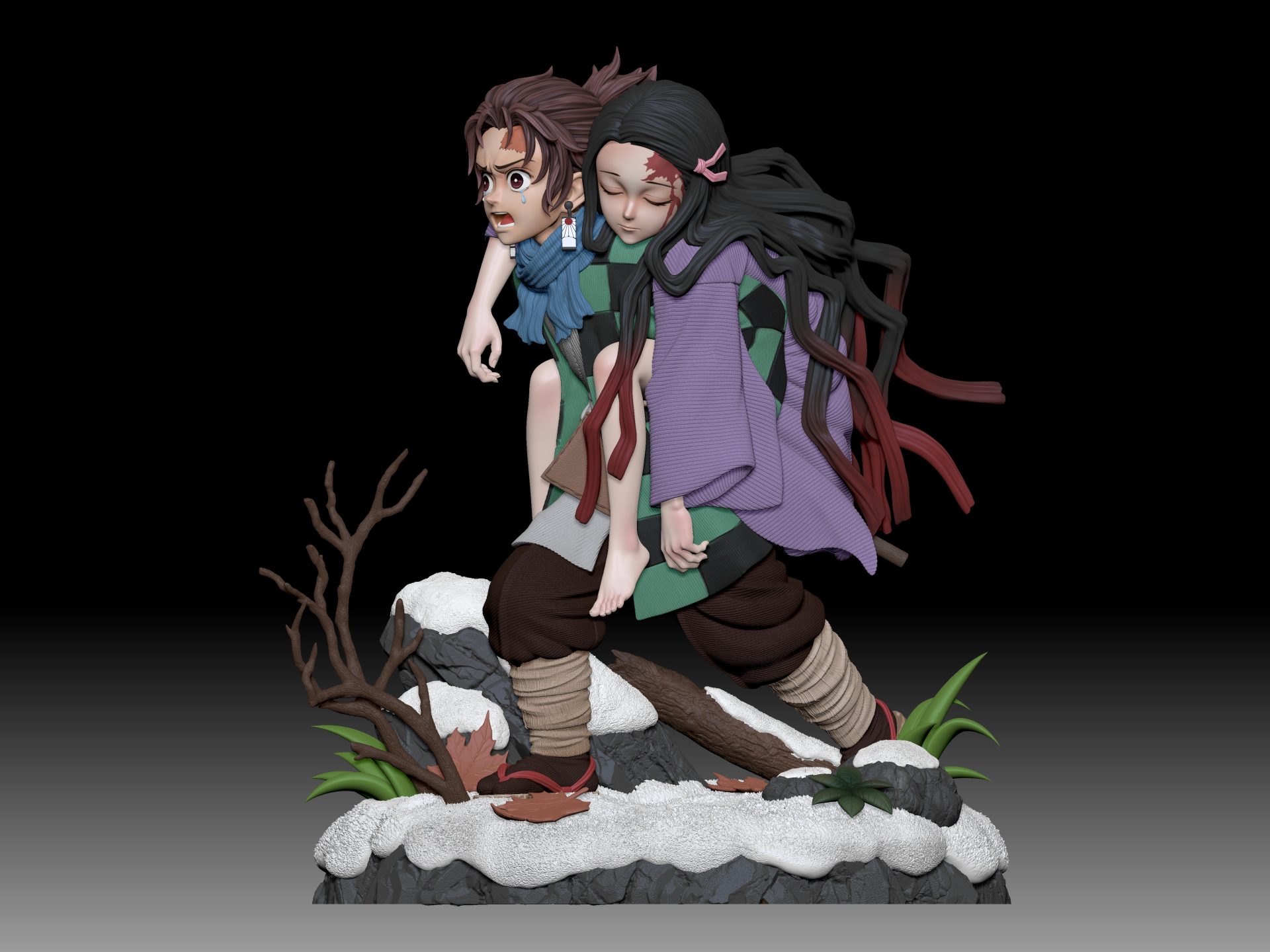 Saoirse Studio 1/6 Scale Kamado Tanjirou & Kamado Nezuko Resin Statue ...